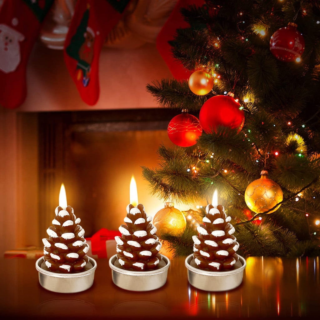 Clearance Christmas Candles Set,Santa, Snowman and Gift Designs for ...