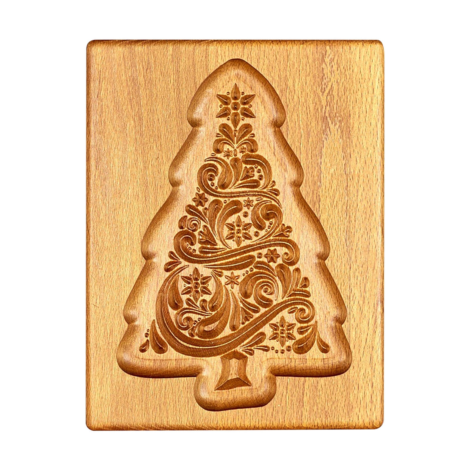 Utoimkio Clearance! Christmas Cookie Biscuit Mold Carved Wooden Cookie ...