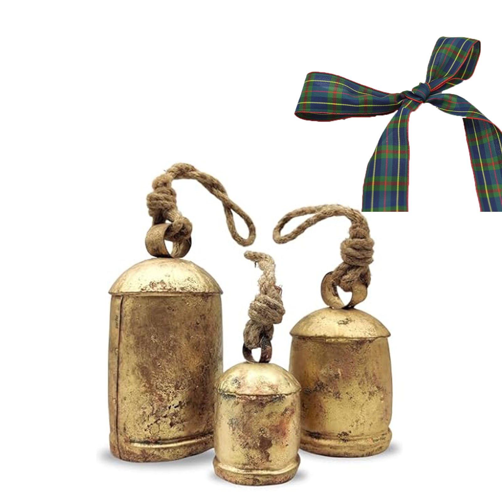 Clearance Christmas Decoration Set Of 3 Christmas Cow Bells for ...