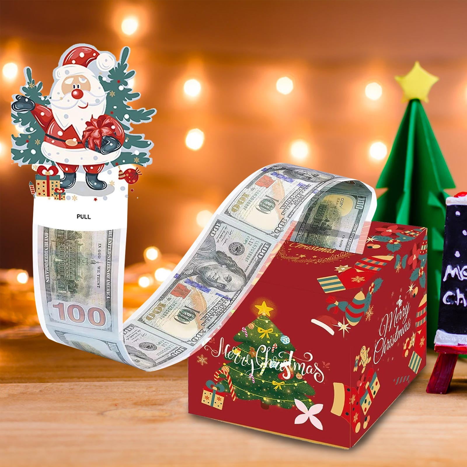 Clearance! Christmas Money Box For CashGift With Pull Out Happy ...