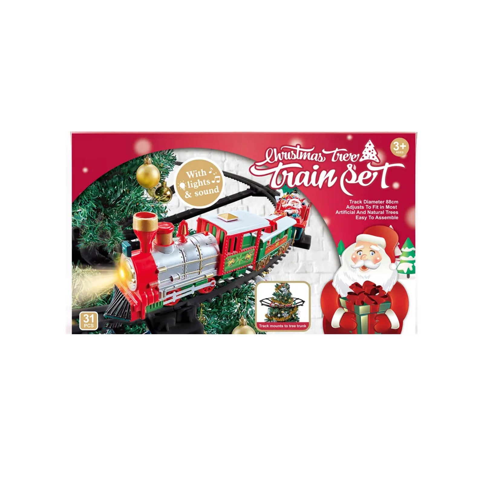 Clearance!Christmas Tree Train Set with Lights and Sound Perfect ...