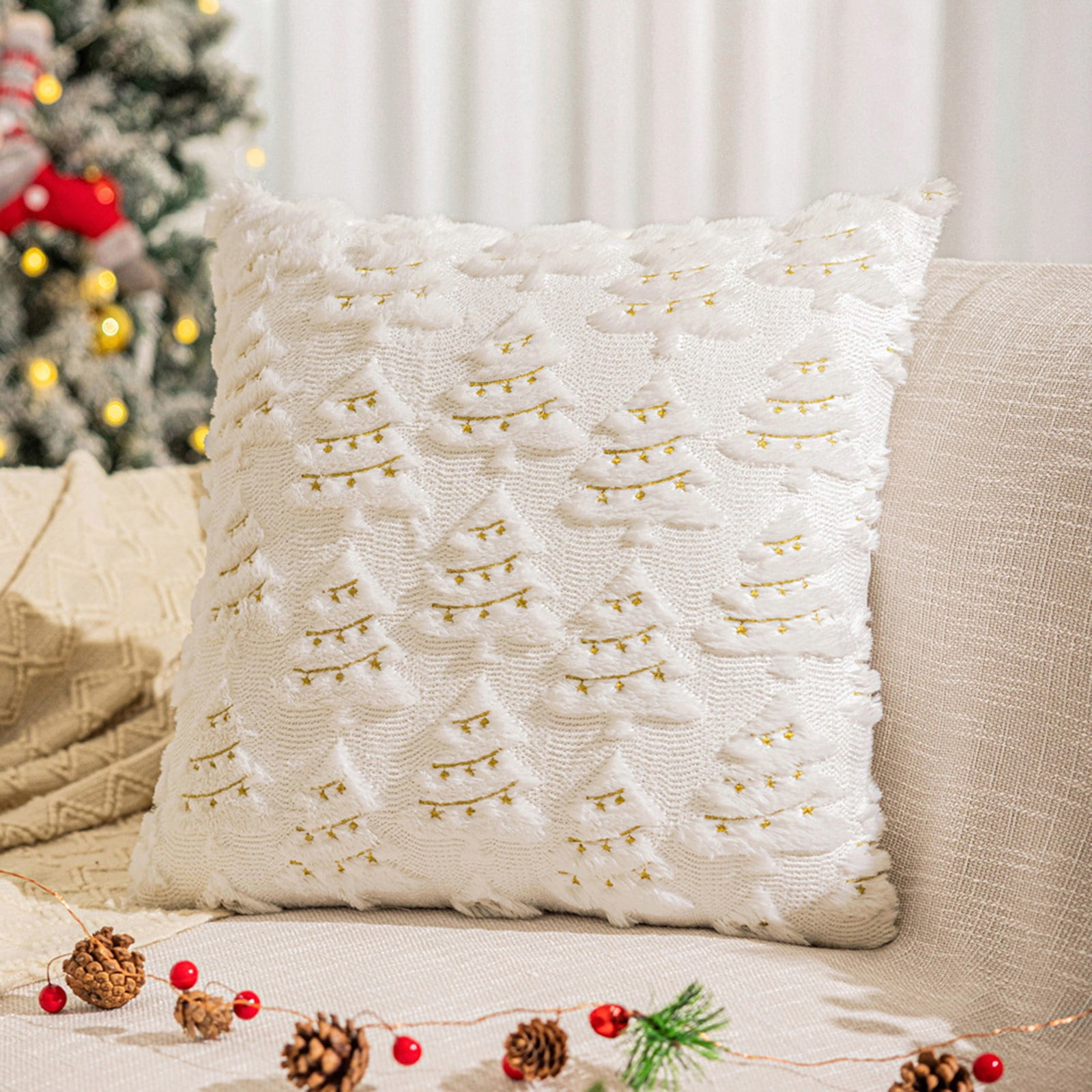 Clearance!! Christmas decorations,Throw Pillow Christmas Tree ...