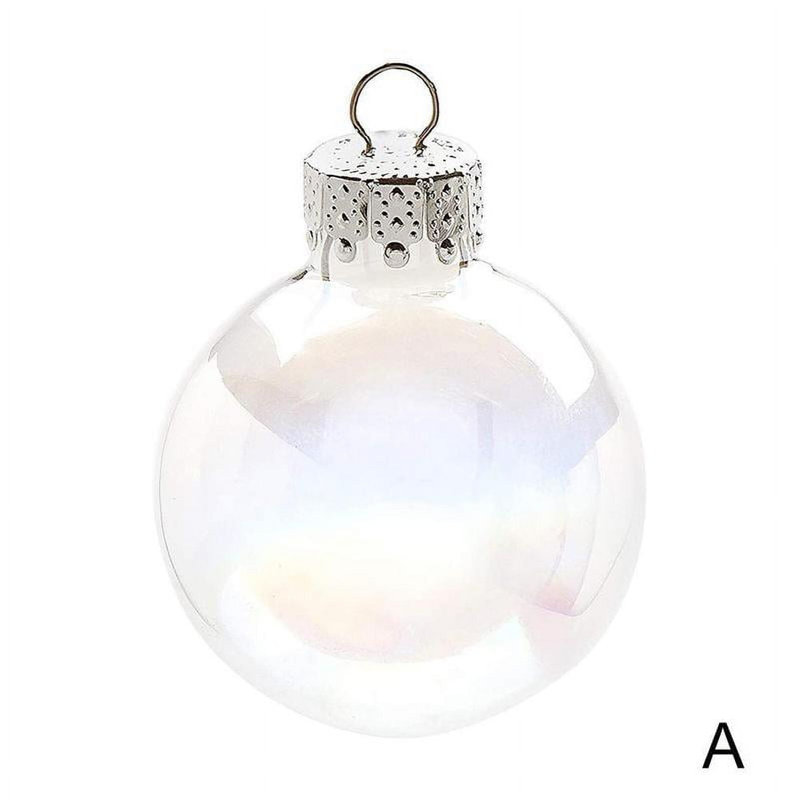 UOYOTT Clear Iridescent Glass Ball Fillable Baubles Christmas Wedding ...