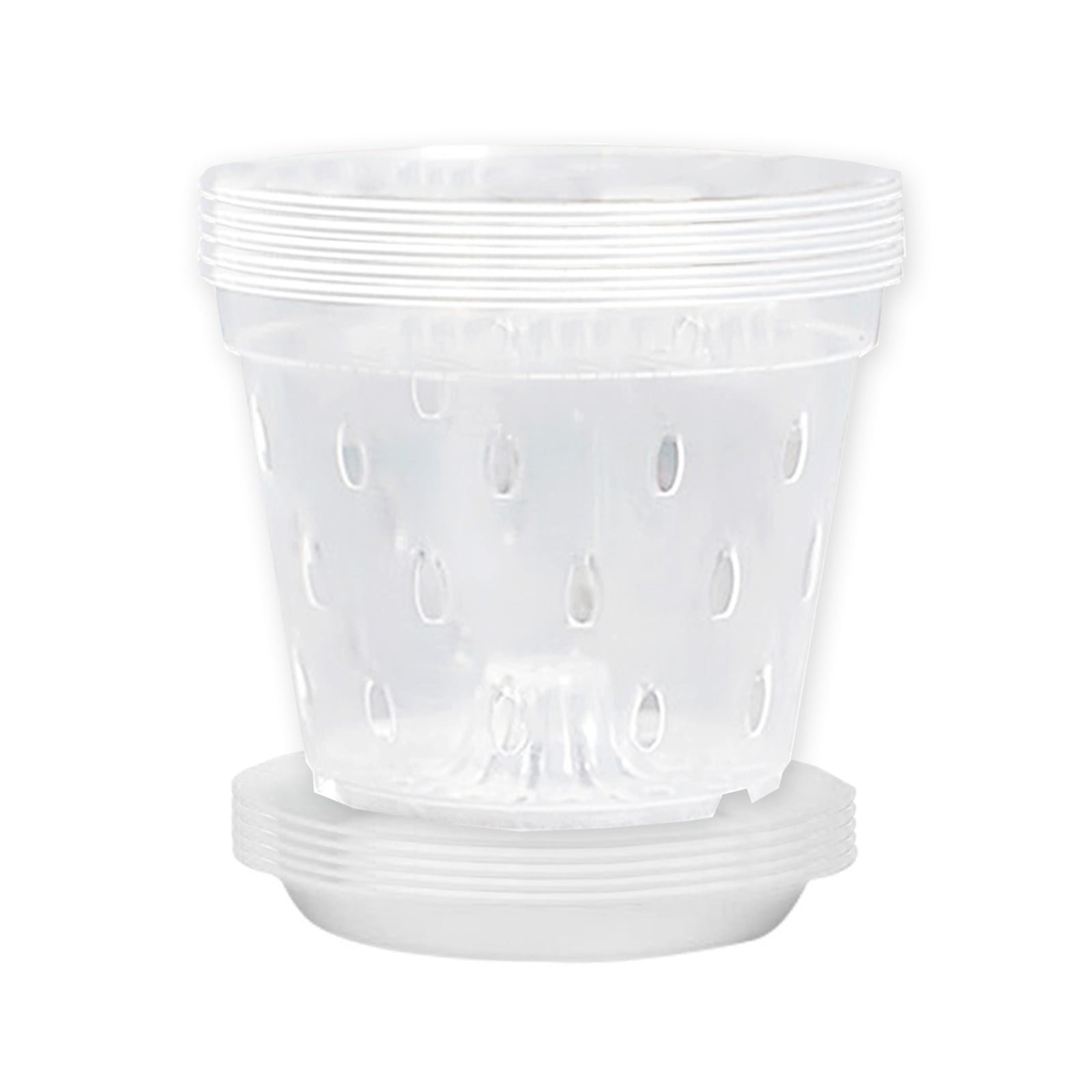 Hvmvliv Clear Orchid Pots 5Pcs Transparent Planting Pots with Holes ...