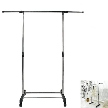 Home Depot Triangular Rolling Clothes Rack, 2-Tier Portable Coat Hanger ...