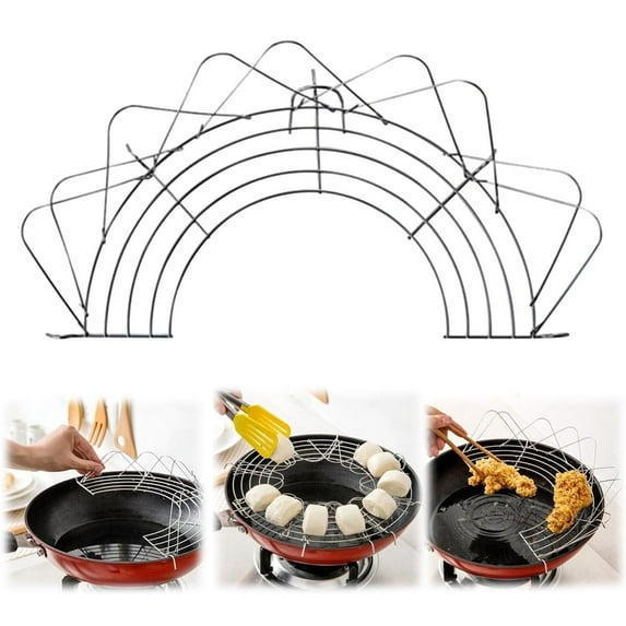 Clearance Cooking Utensils under $5,1Pcs Rack Semi Circular Kitchen Wok ...
