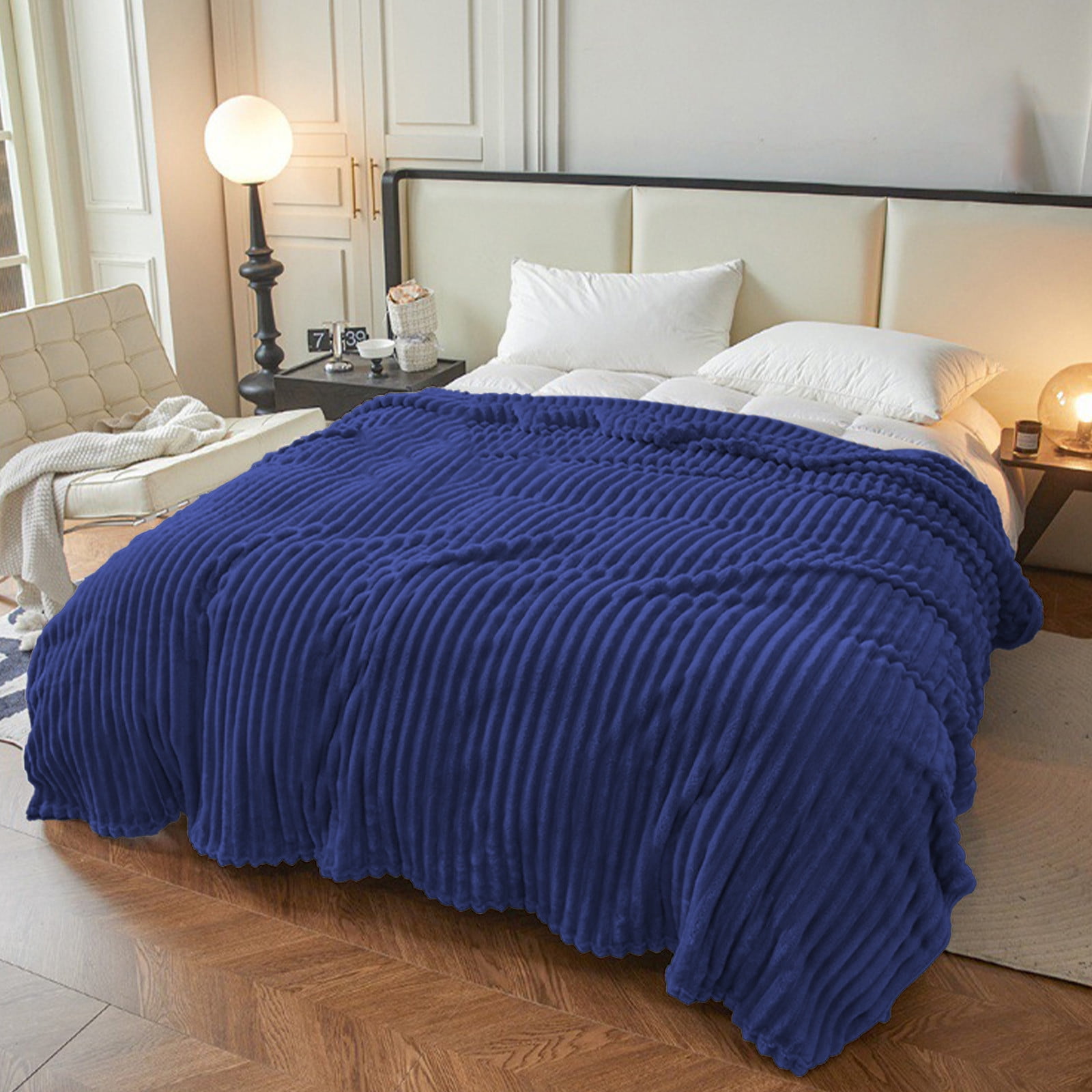 Clearance! Cozy Fluffy Faux Fur Throw Blanket for Couch,Lightweight ...