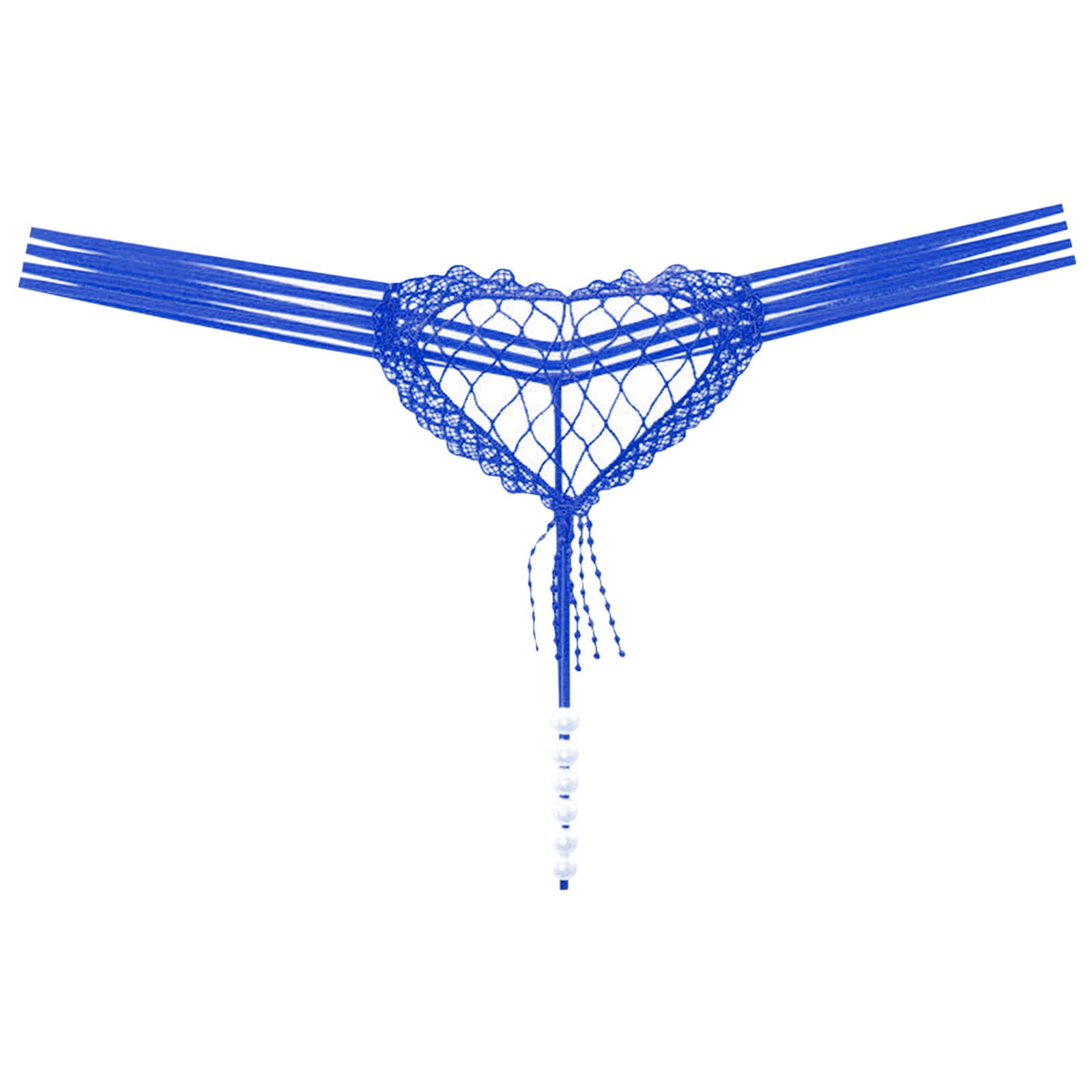 Clearance Cqxid525 Women Pantie Womens Heart Shaped Hollow Panties Womens Low Waist Pearl T Line