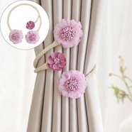 Tuitoonm Pearl White Magnetic Curtain Tiebacks Pearl Beaded Curtain ...
