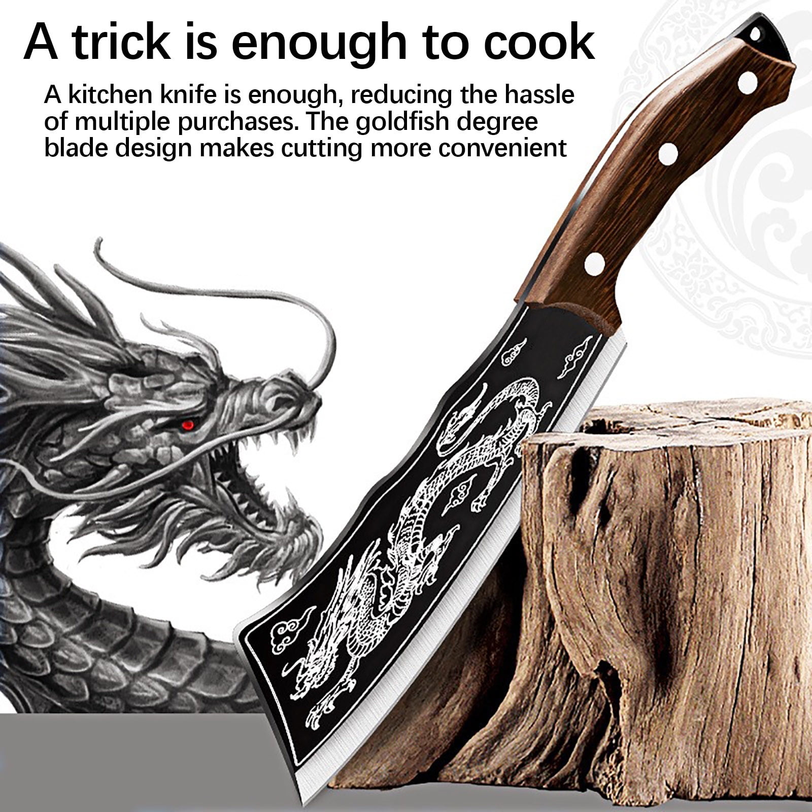 Clearance Czzoypi Dragon Slaying Knife 82 Inch Super Sharp High Carbon Stainless Steel Kitchen ...