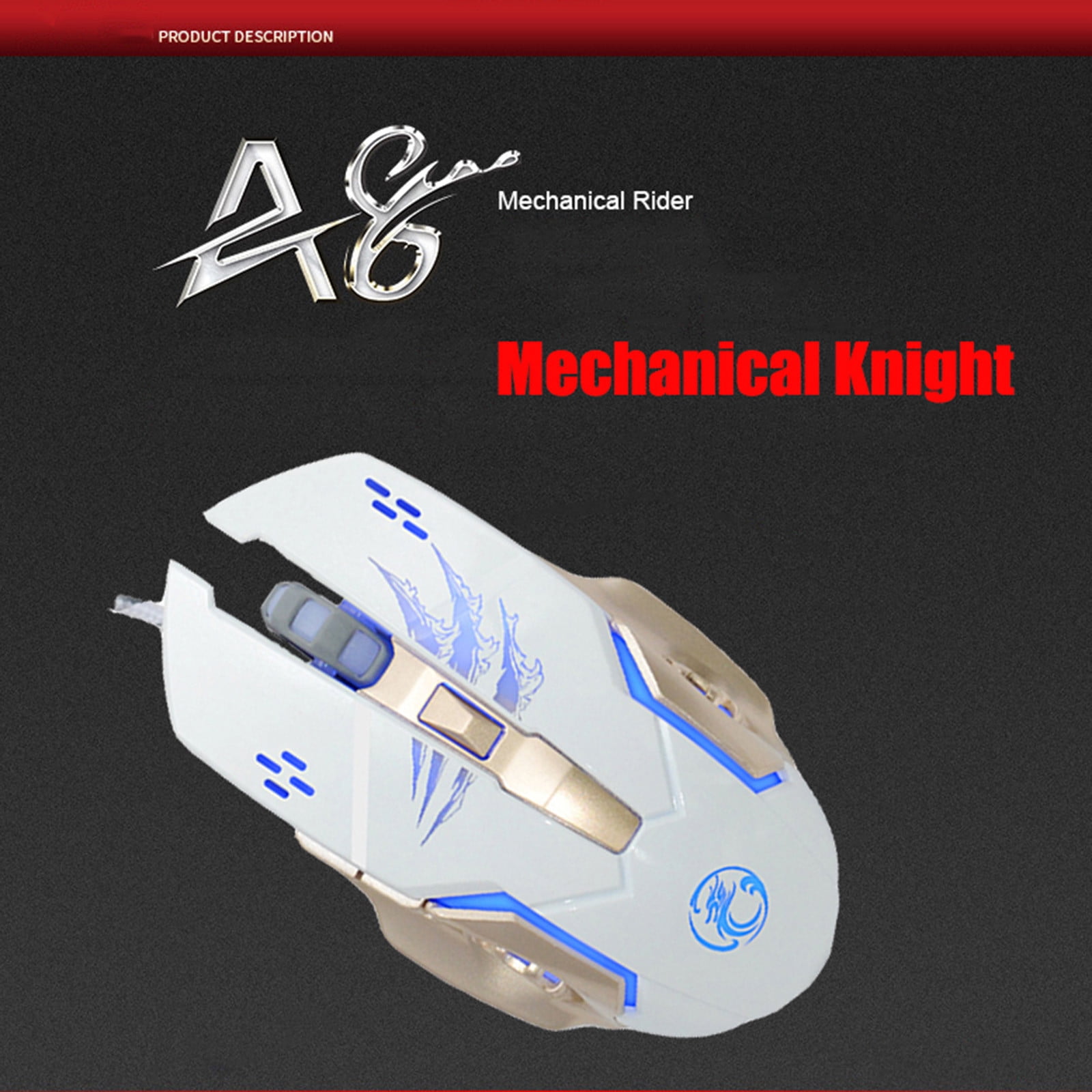 Clearance Czzoypi Ergonomic Mouse (White) Mouse A8 Wired E-sports Game ...