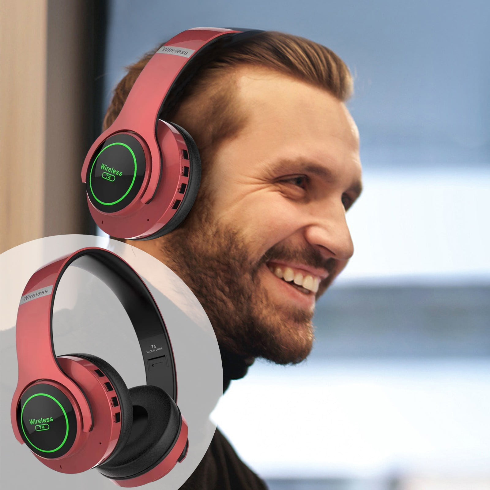 Clearance Czzoypi Gaming Headsets (Gray) Bluetooth Earphones Over-ear ...