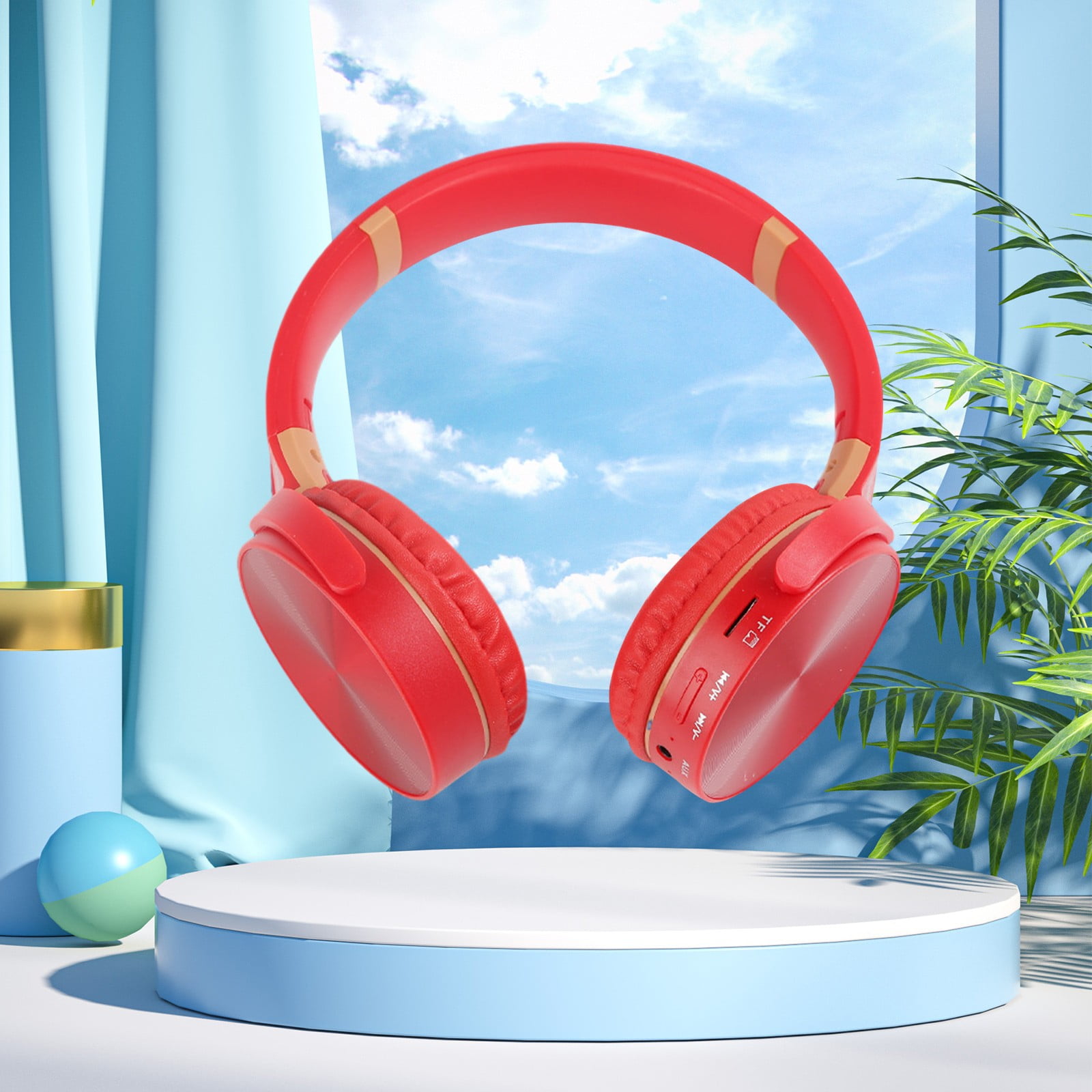 Clearance Czzoypi Headphones Wireless (Red), Bluetooth Headphones JB950 ...