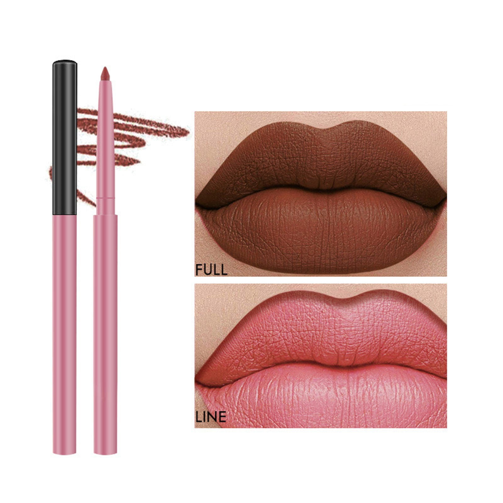 Clearance!DHALL 18 Color Waterproof Lipstick Lip Liner Long Lasting ...