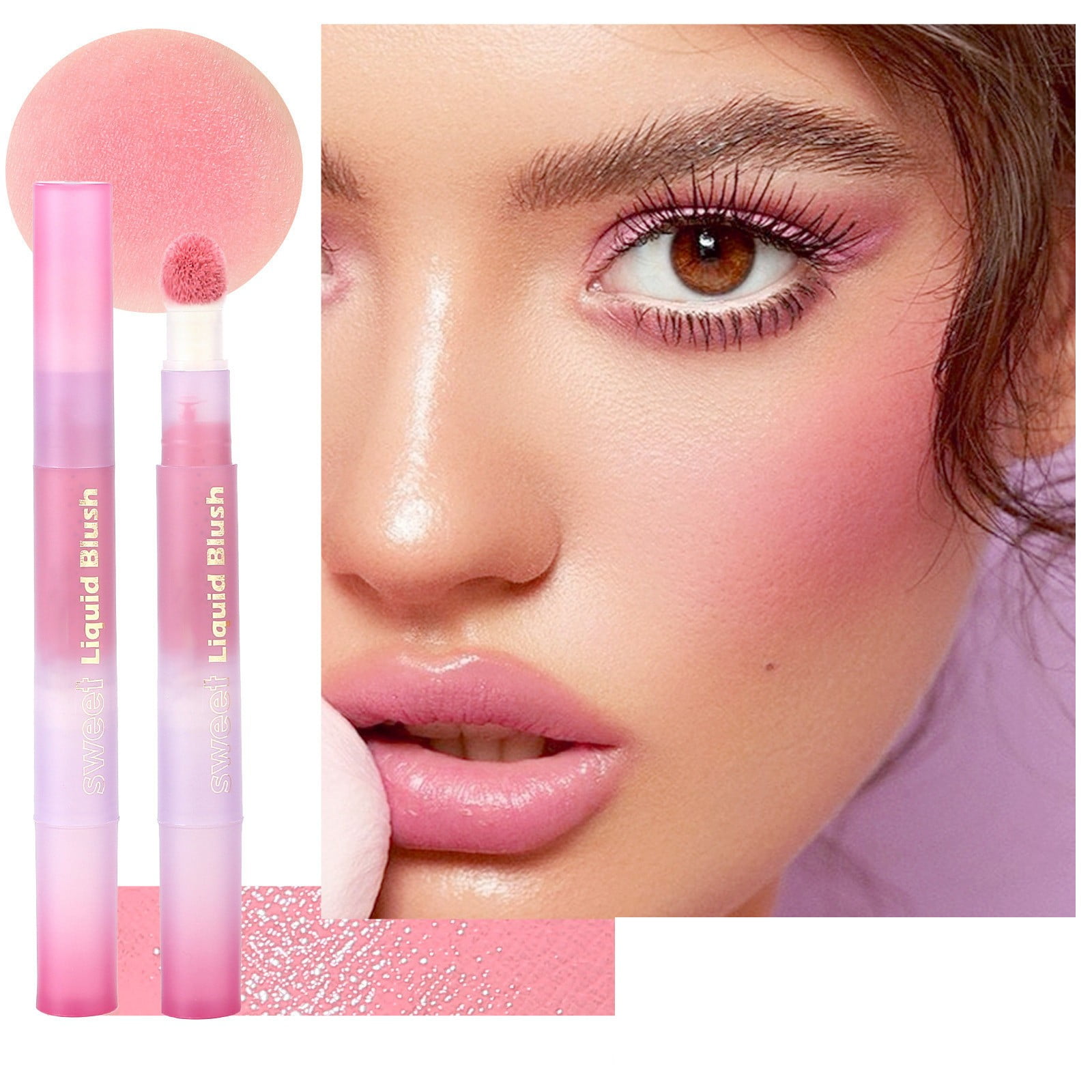 Clearance!DHALL Blush for Cheeks,Liquid Blush,Powder Blush,Sponge Head ...