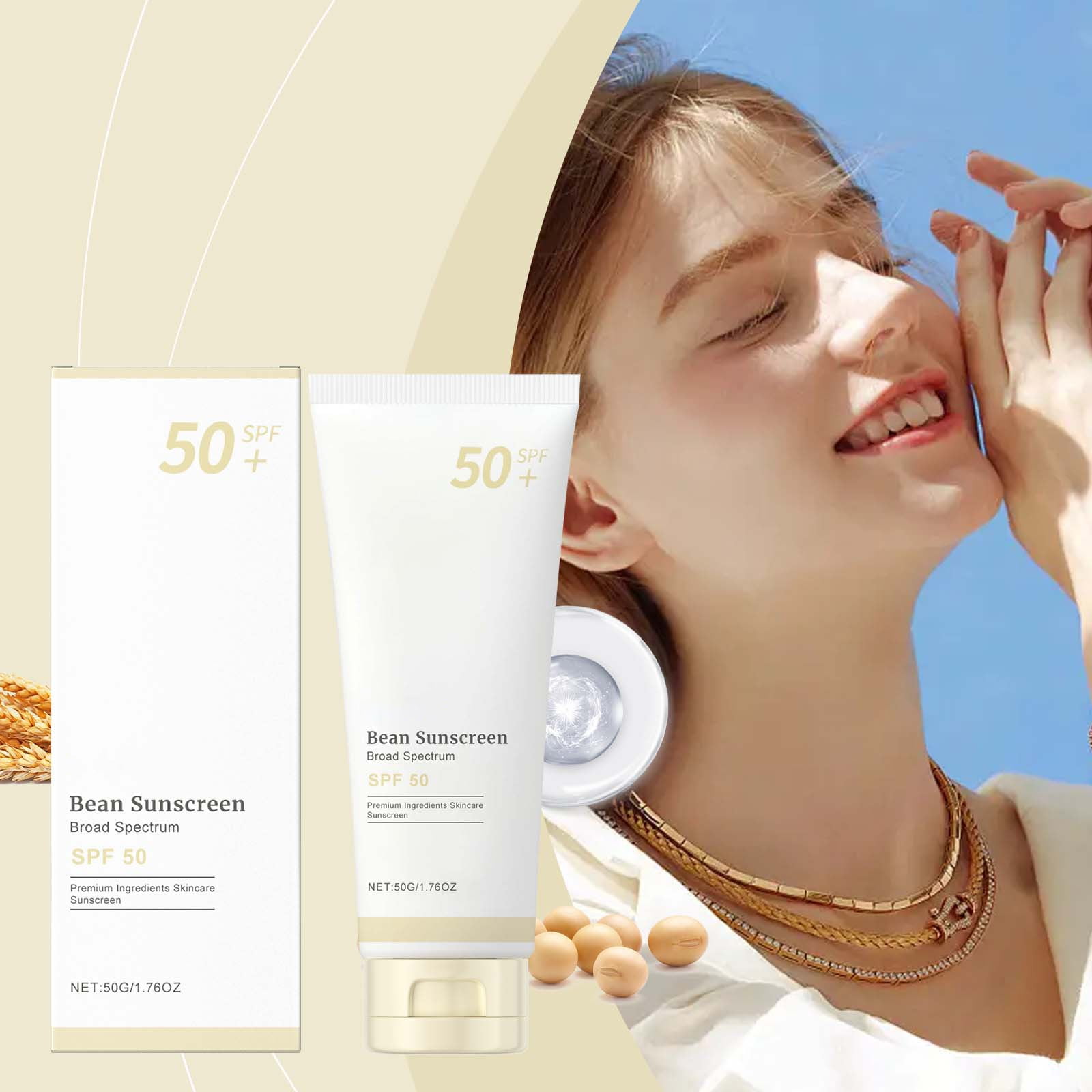 Clearance!DHALL Broad 50 With Korean For With Color Correcting Green Tint 50 Airy Texture Type ...