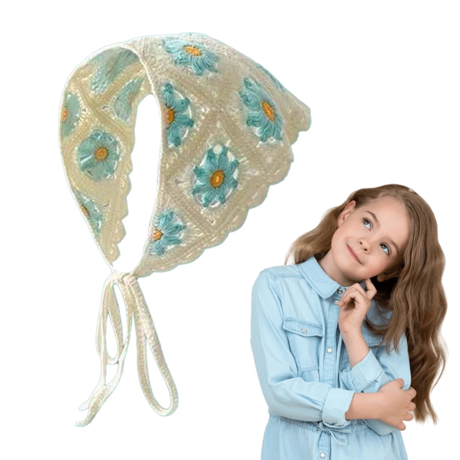 Clearance DHALL Crochet Bandana Head Kerchief Hair Scarf Knitted Hair ...