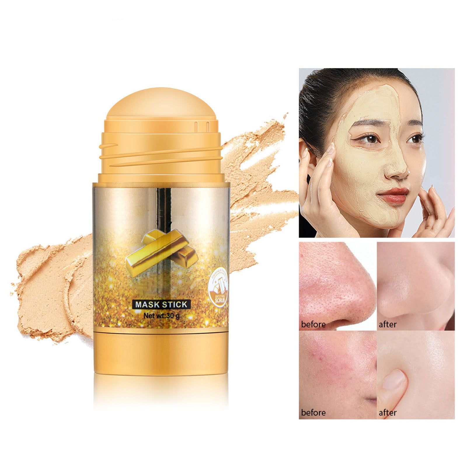 Clearance!DHALL Face Mask,Korean Skin Care,Gold Firming Peel Off Face ...