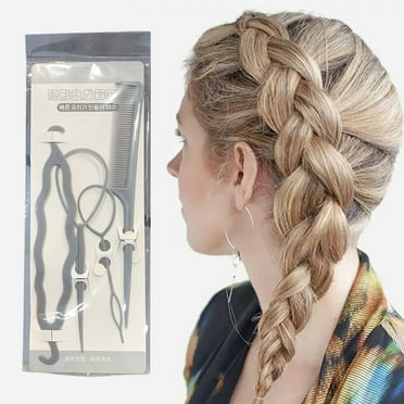 19 Pcs Hair Braiding Tool, DIY Hair Styling Tool Kit Updo Ponytail ...