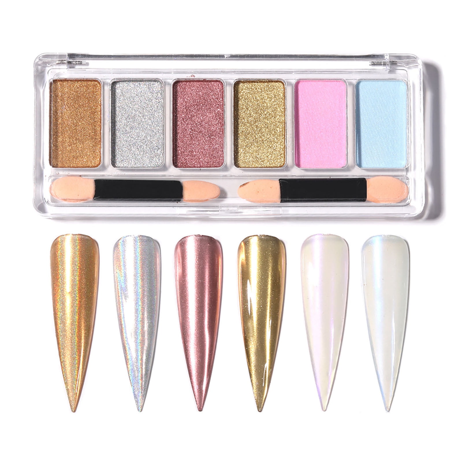 Clearance DHALL Metallic Mirror Effect Nail Powder Manicure Pigment ...