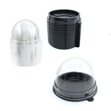 Semfri BPA-Free Plastic Cupcake Holders, Muffin Box with Airtight Dome ...