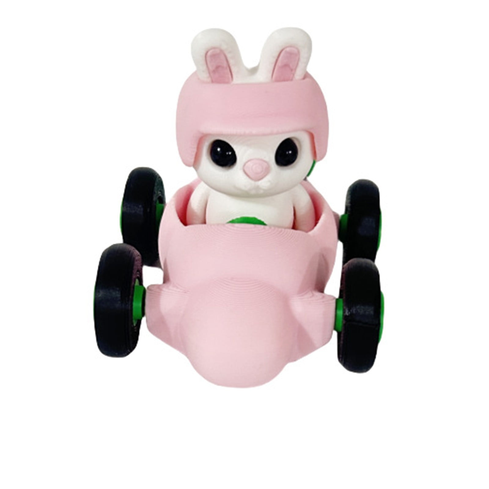 Clearance Deals!3D Printed Toys,Adorable Bunny Racer Toy Car for Kids Cute Animal Figure in Red ...