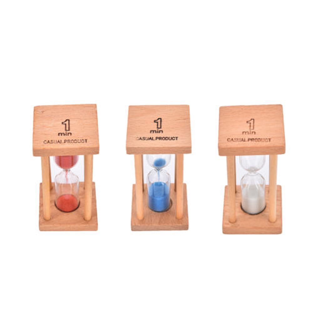 Amvlyk 1Min Wooden Sand Sandglass Hourglass Timer Clock Home Decor Gift ...