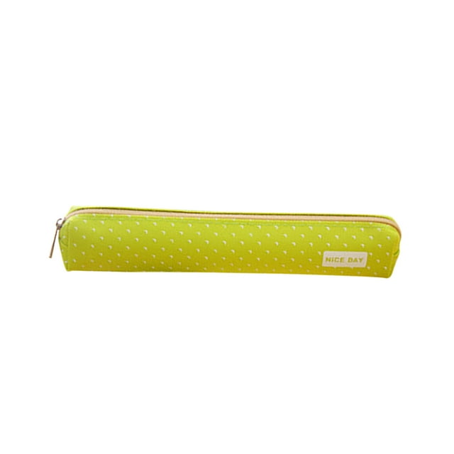 Clearance Deals Amvlyk Long Polka Candy Colored Pencil Case Canvas Pencil Case Cute Pencil Case