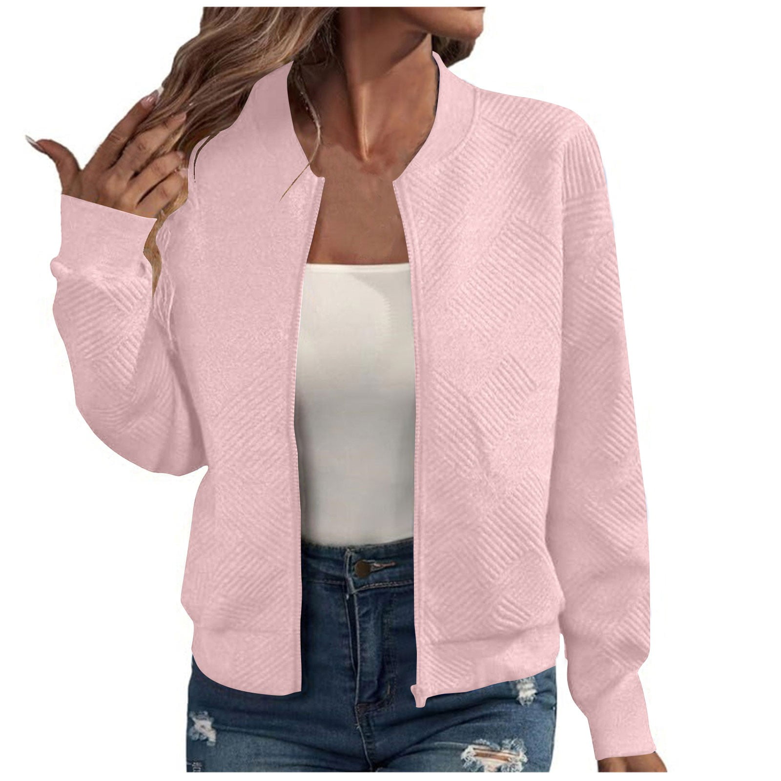 Buigttklop Women Zip Up Sweatshirts with Pockets Long Sleeve Jackets ...