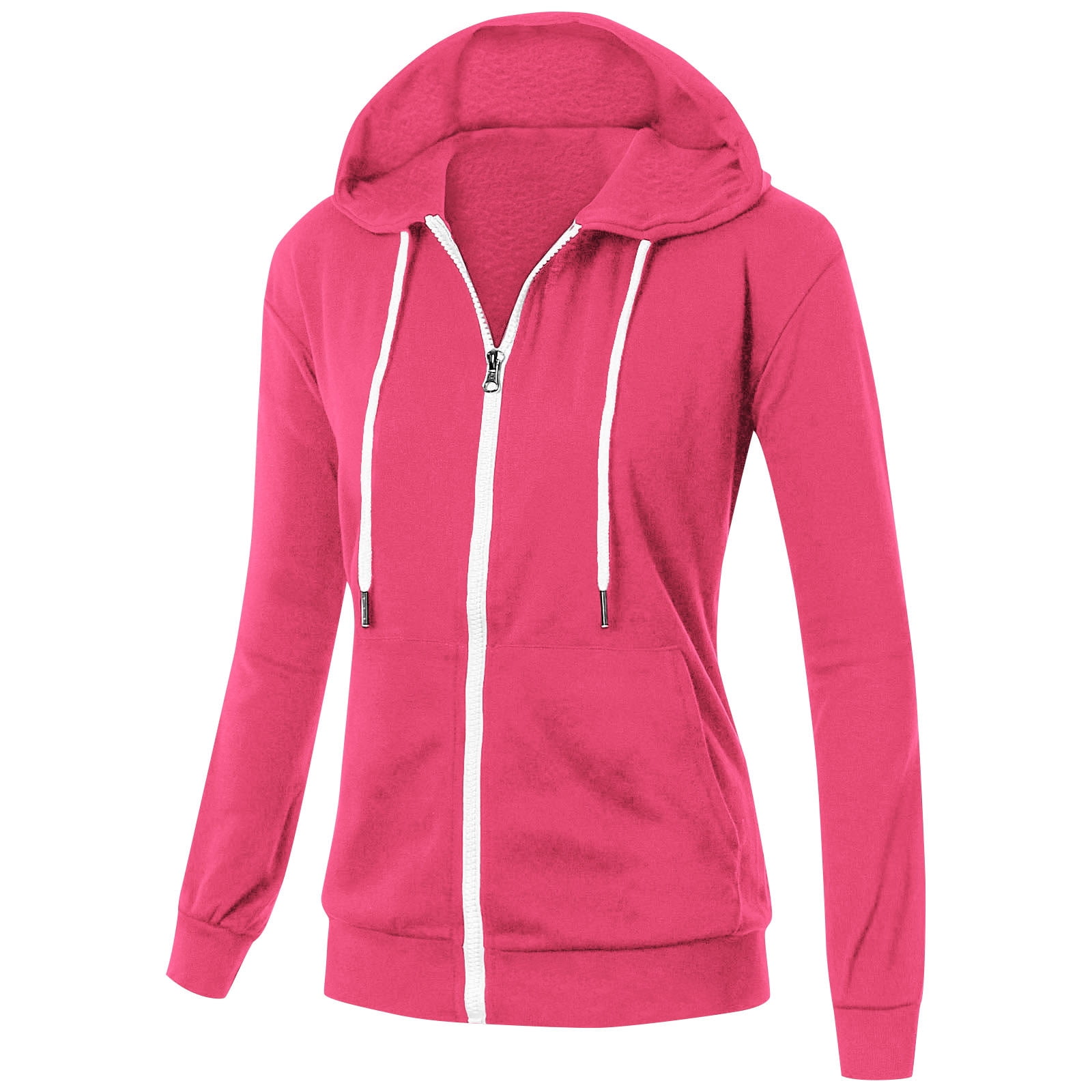Clearance Deals BUIgtTklOP no boundaries Basic Lightweight Zip Up ...