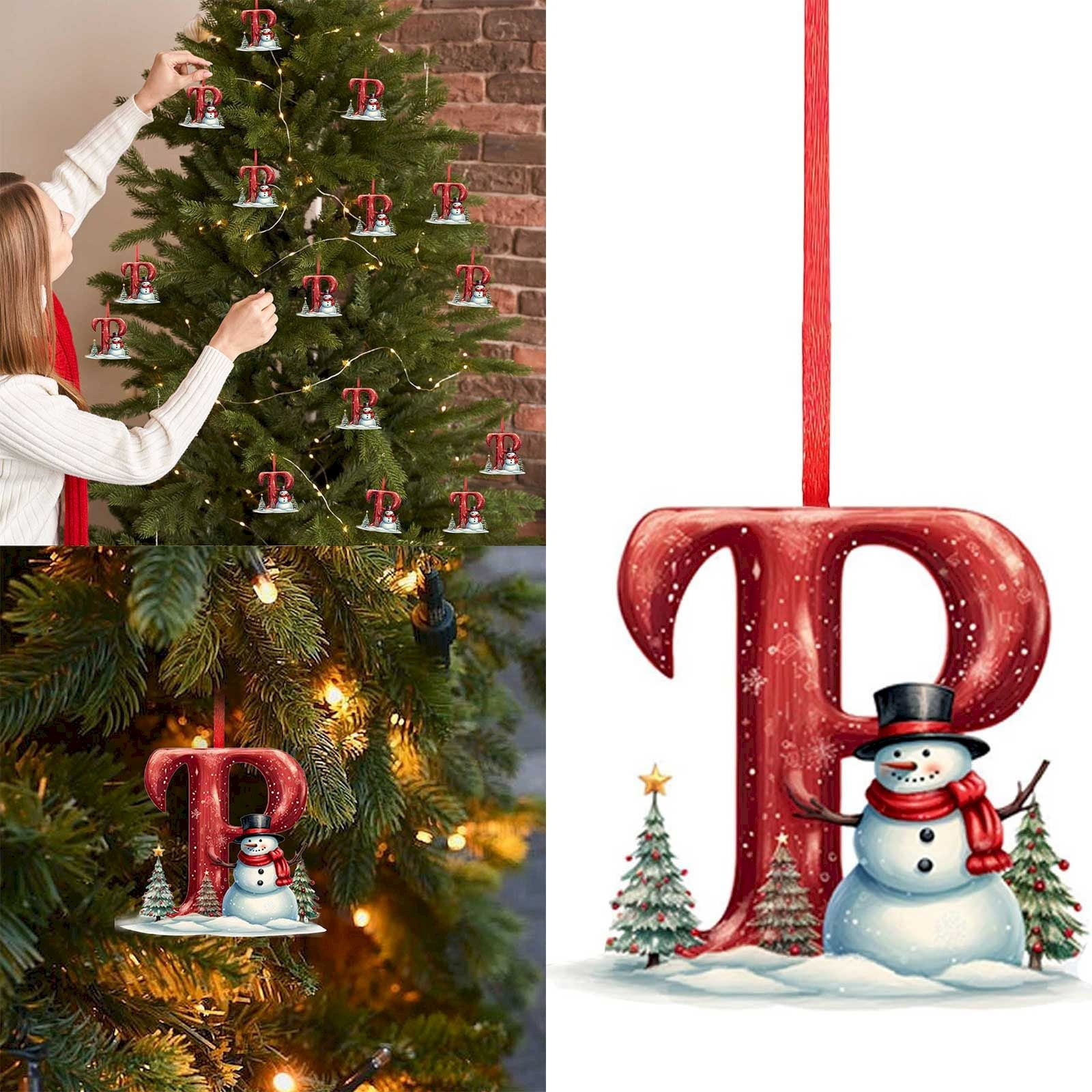 Clearance Deals Cobowsici Christmas Ornaments ,26 Christmas Letters ...