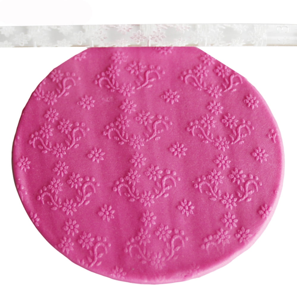 Clearance Deals Embossing Acrylic Rolling Pin Fondant Sugar Craft Cake ...