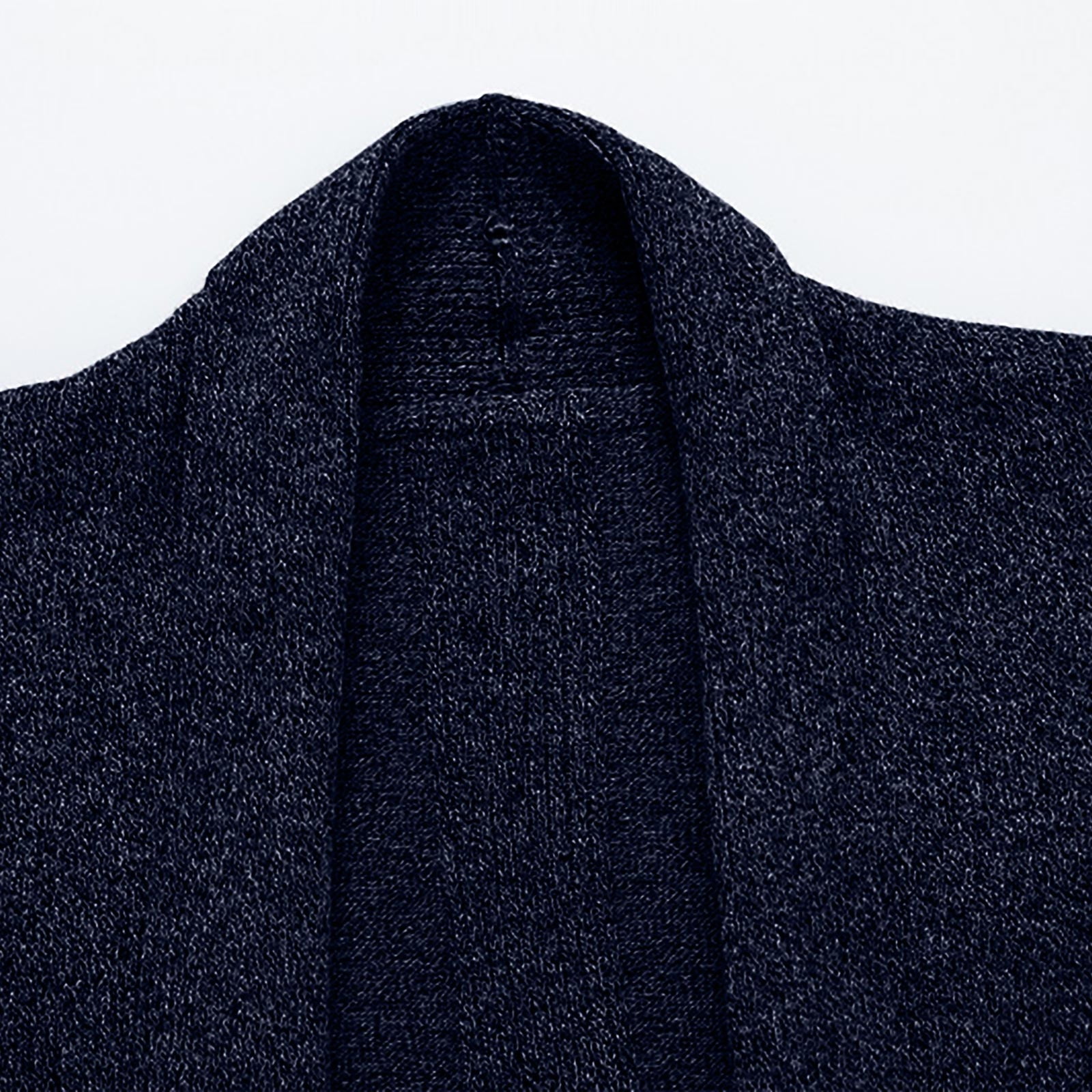 Clearance Deals! Men's Shawl Collar Sweater Open Front Long Cardigan ...