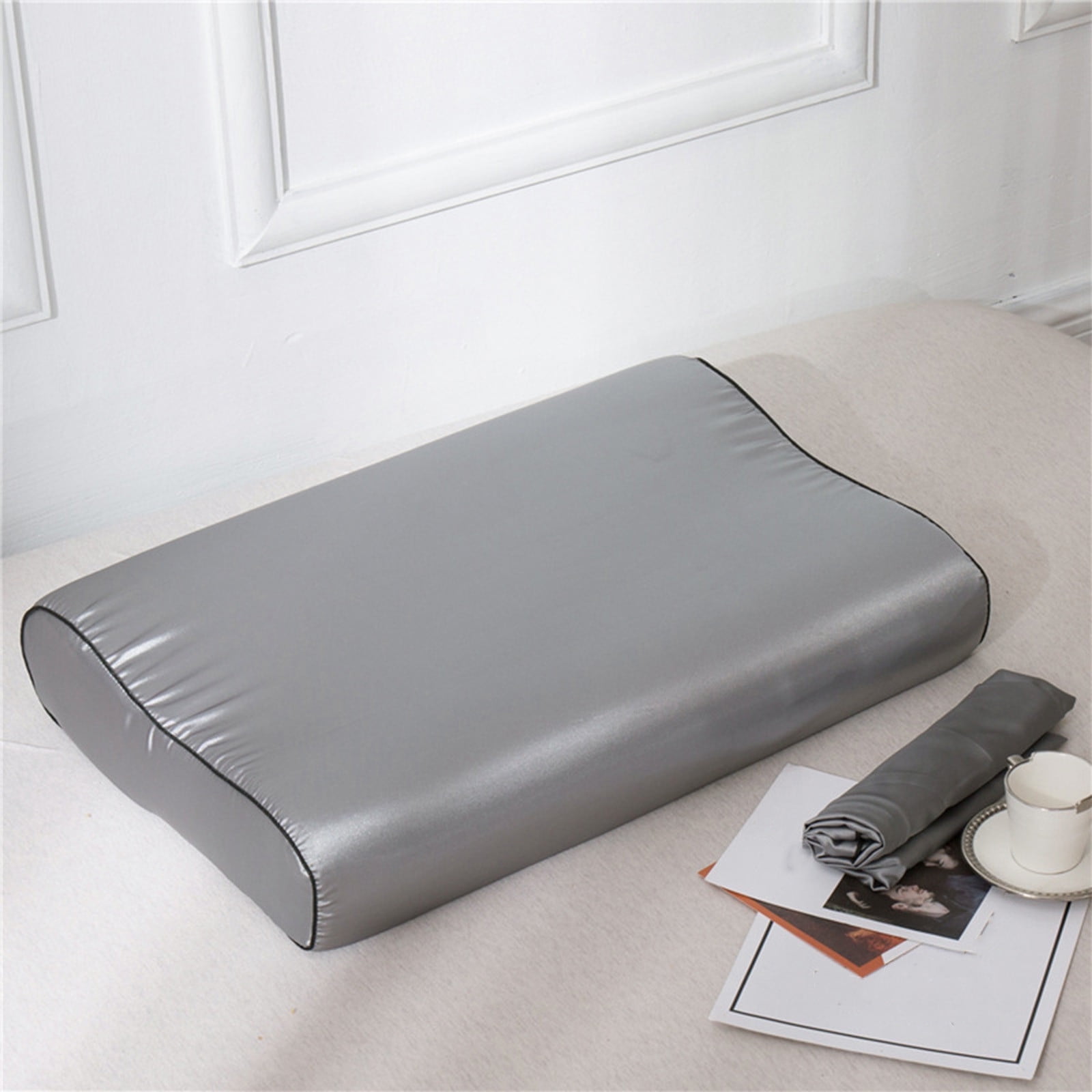 Clearance Deals! Slmotuae Neck Guard Pillowcase Satin Silk Pillowcase ...