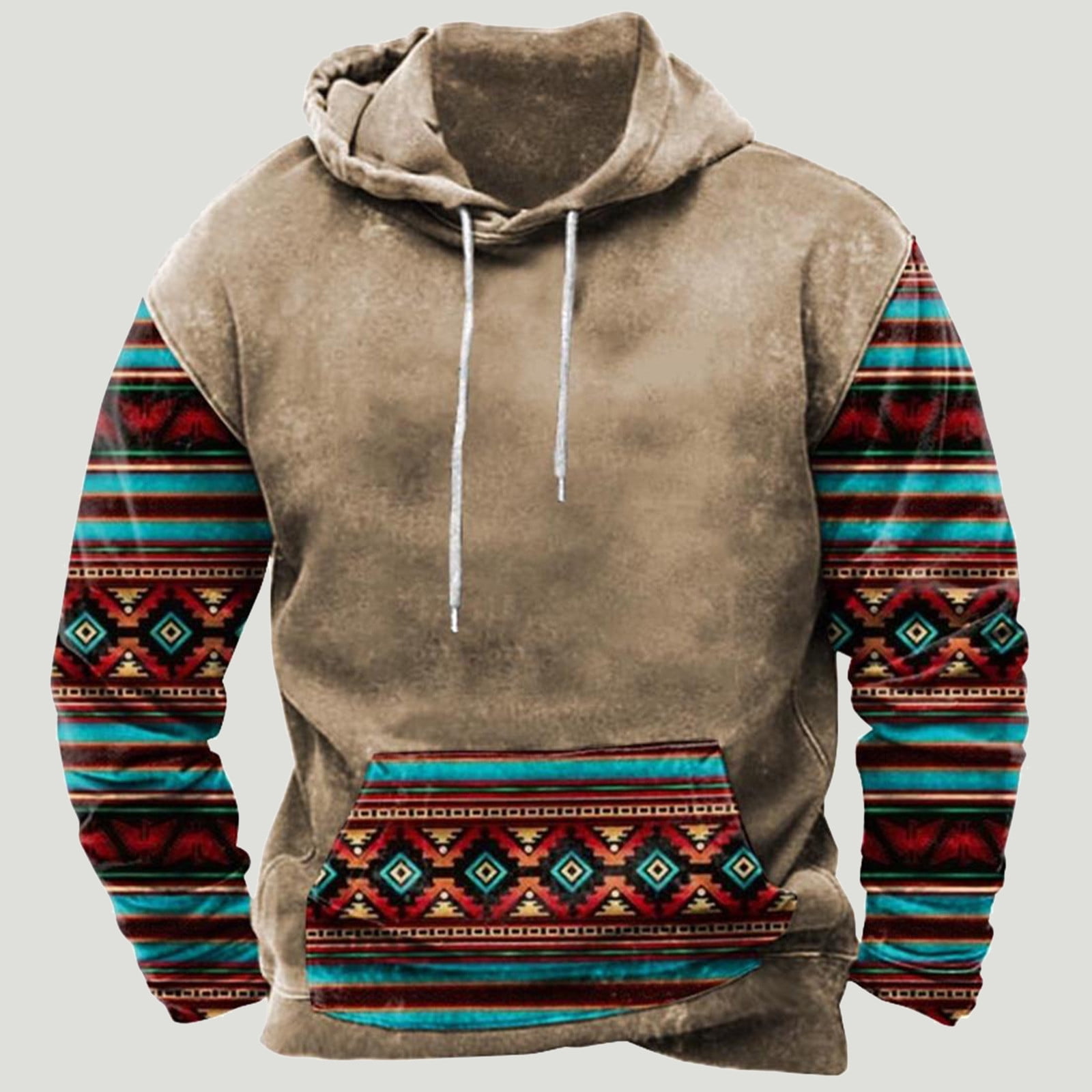 Clearance Deals Southwest Amrican Sweatshirt for Men Aztec Tribal ...