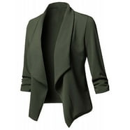 Aulin Collection Women's Casual Work Solid Color Knit Blazer - Walmart.com