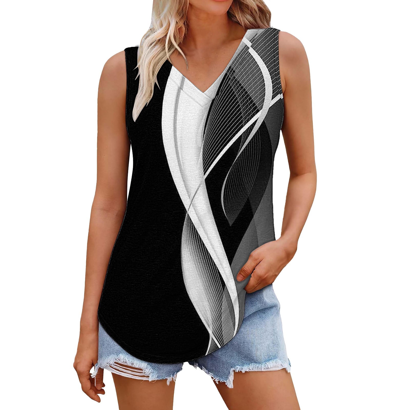 Delayuji Compression Tanks for Women Workout Tanks for Women Print Vest ...