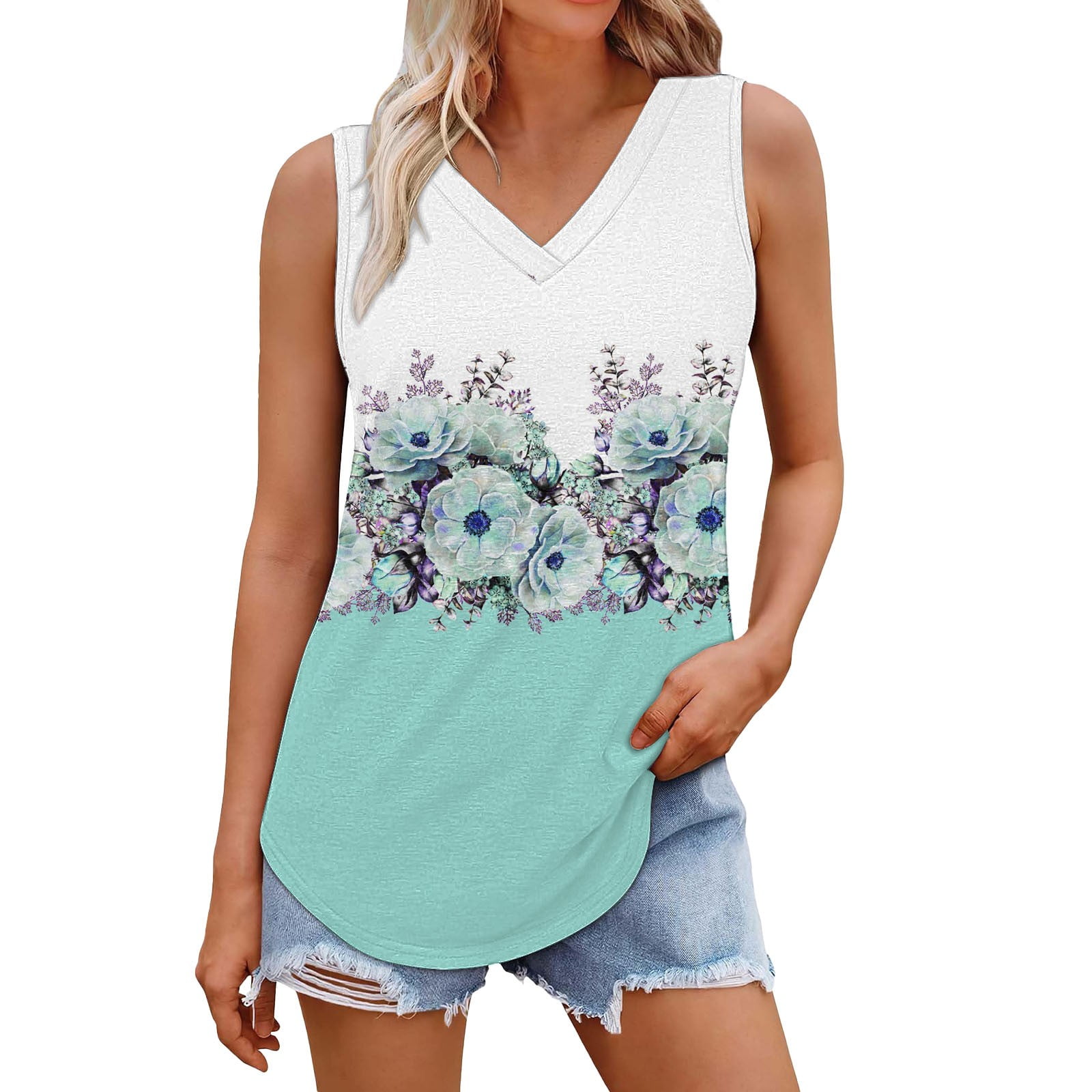 Delayuji Compression Tanks for Women Workout Tanks for Women Print Vest ...