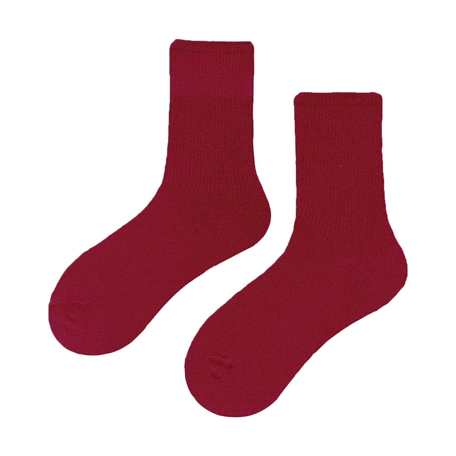 Clearance! Delayuji Mens Socks Women's Solid Color Medium Tube Socks ...