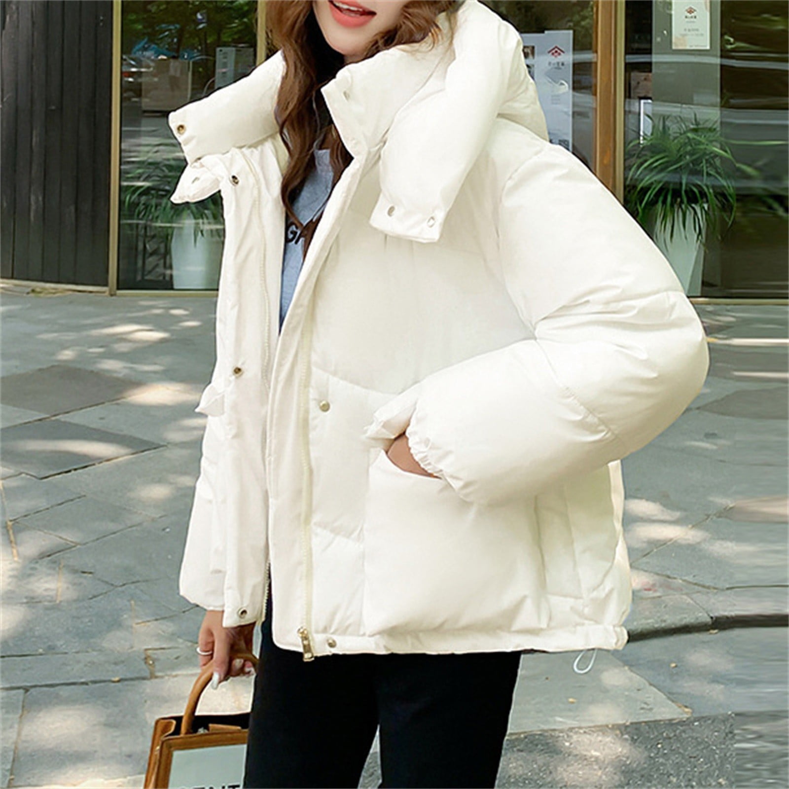 Clearance! Delayuji Parkas for Women Down Padded Korean Version of ...