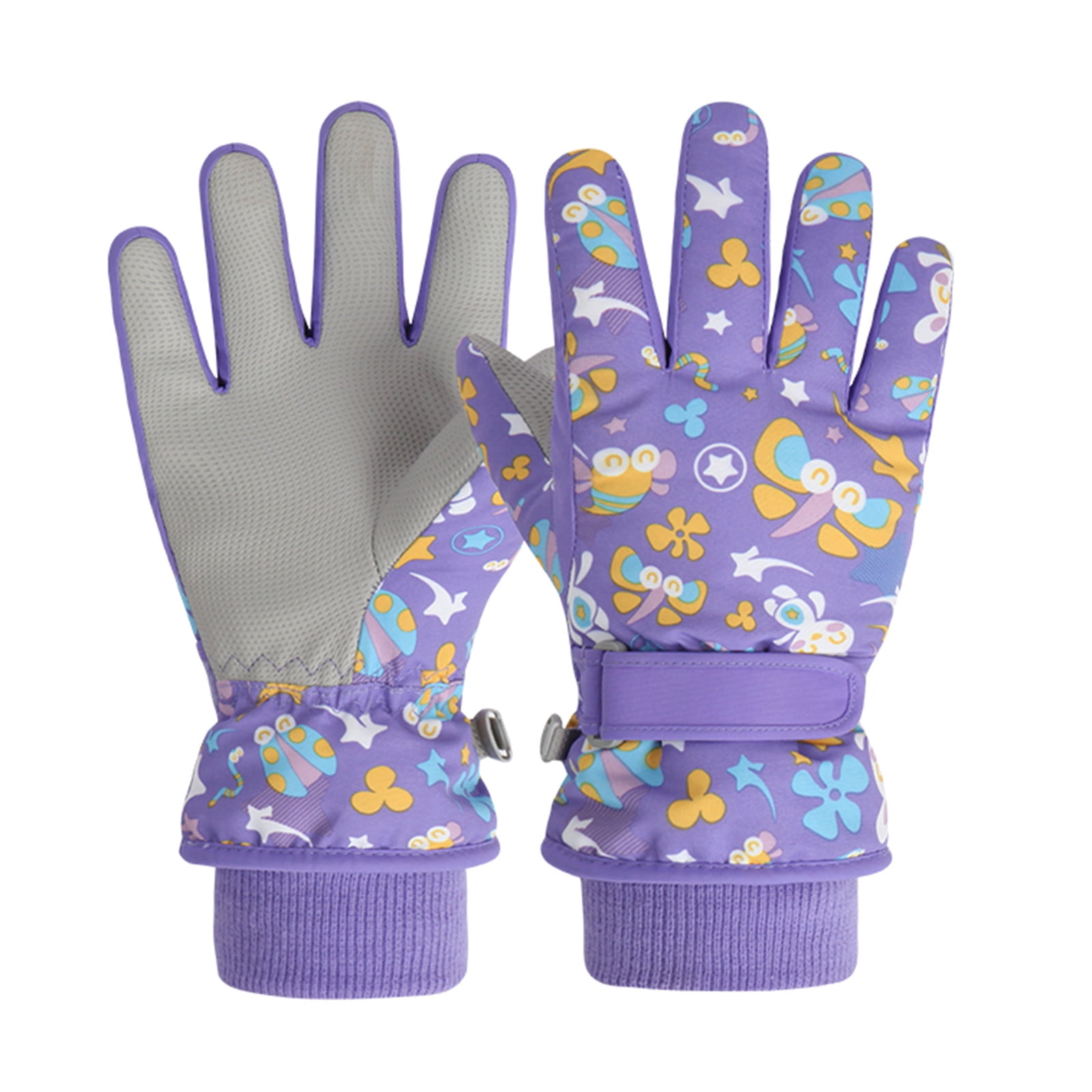 Clearance! Delayuji Ski Gloves Mittens for Women Children Cartoon Print ...