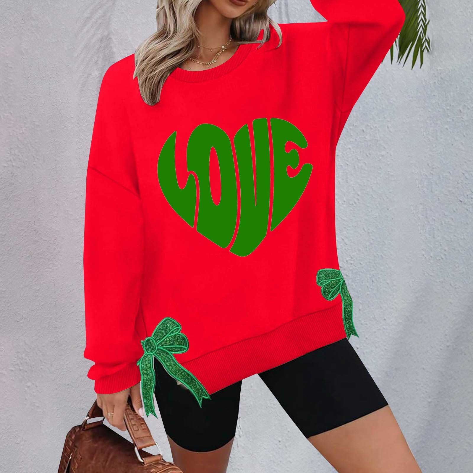 Clearance! Delayuji Sweatshirt for Women St. Day Green Long Funny ...