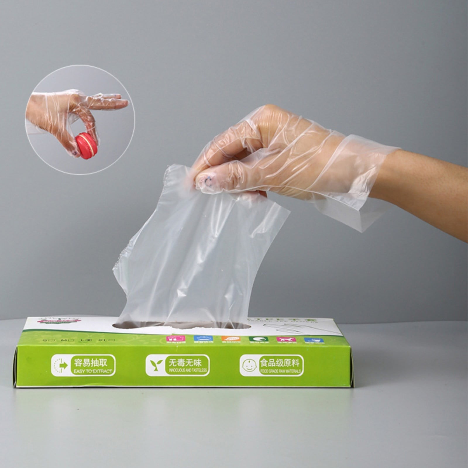 Clearance! Denhf 100Pcs Clear Vinyl Gloves, Disposable Plastic Gloves ...
