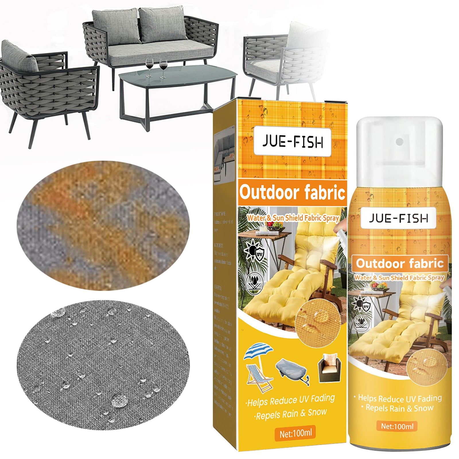 Clearance! Denhf Outdoor Water & Sun Shield Fabric Spray & Fade Spray ...