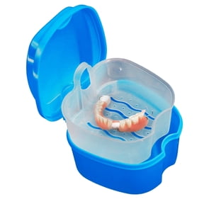 Large Denture Case, No-Leak Denture Container Cups for Soaking Full ...
