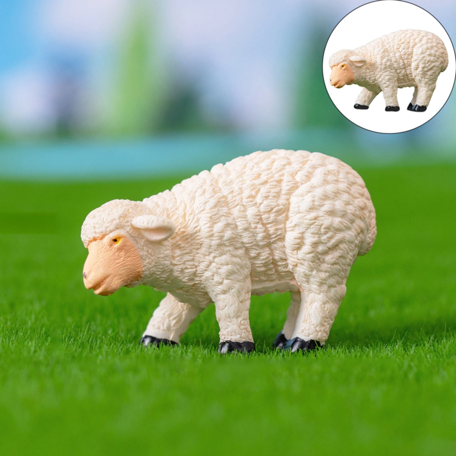 Clearance Desktop Ornament under $1,Miniature Sheep Figures Made Of Resin Decorative Sheep For ...