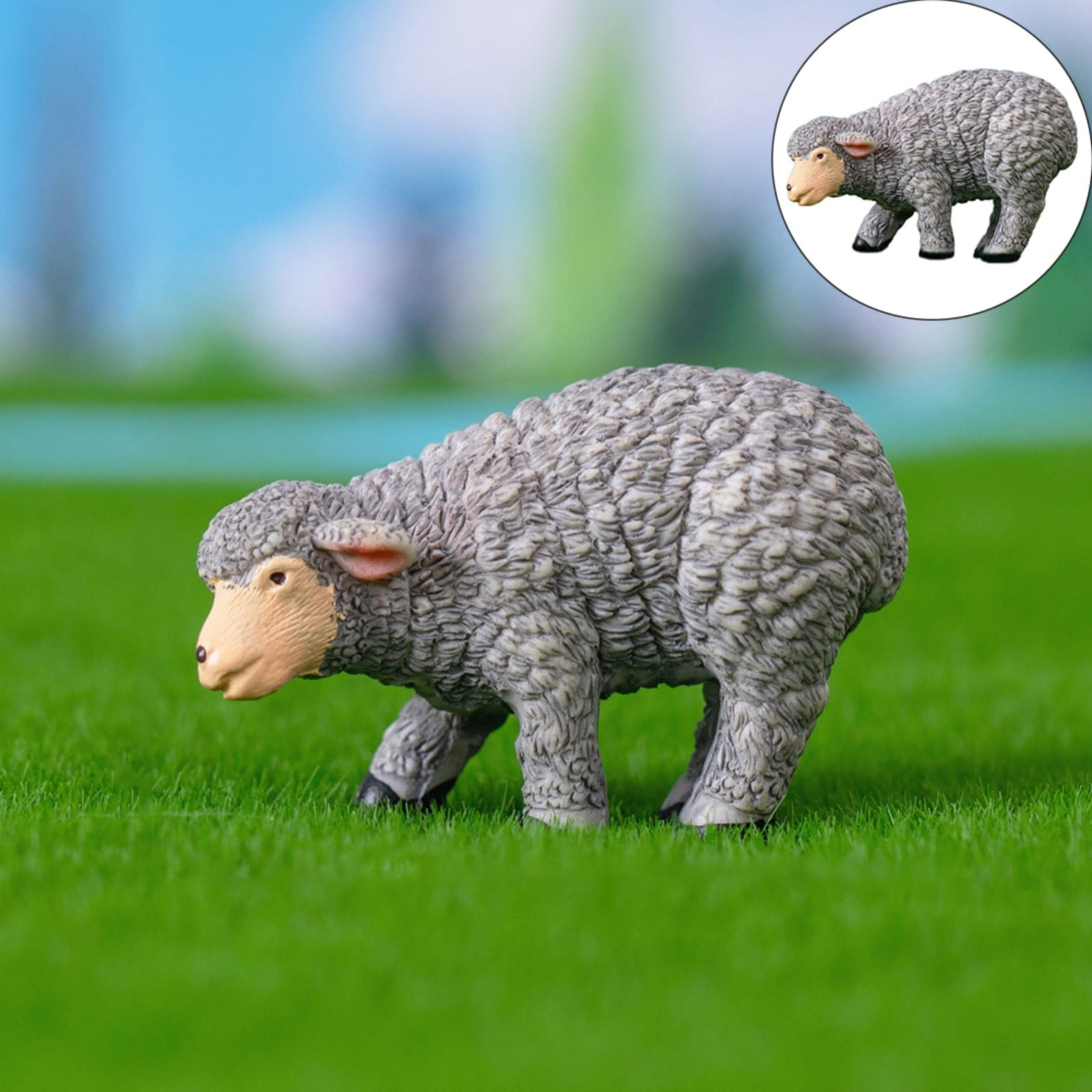 Clearance Desktop Ornament under $1,Miniature Sheep Figures Made Of Resin Decorative Sheep For ...