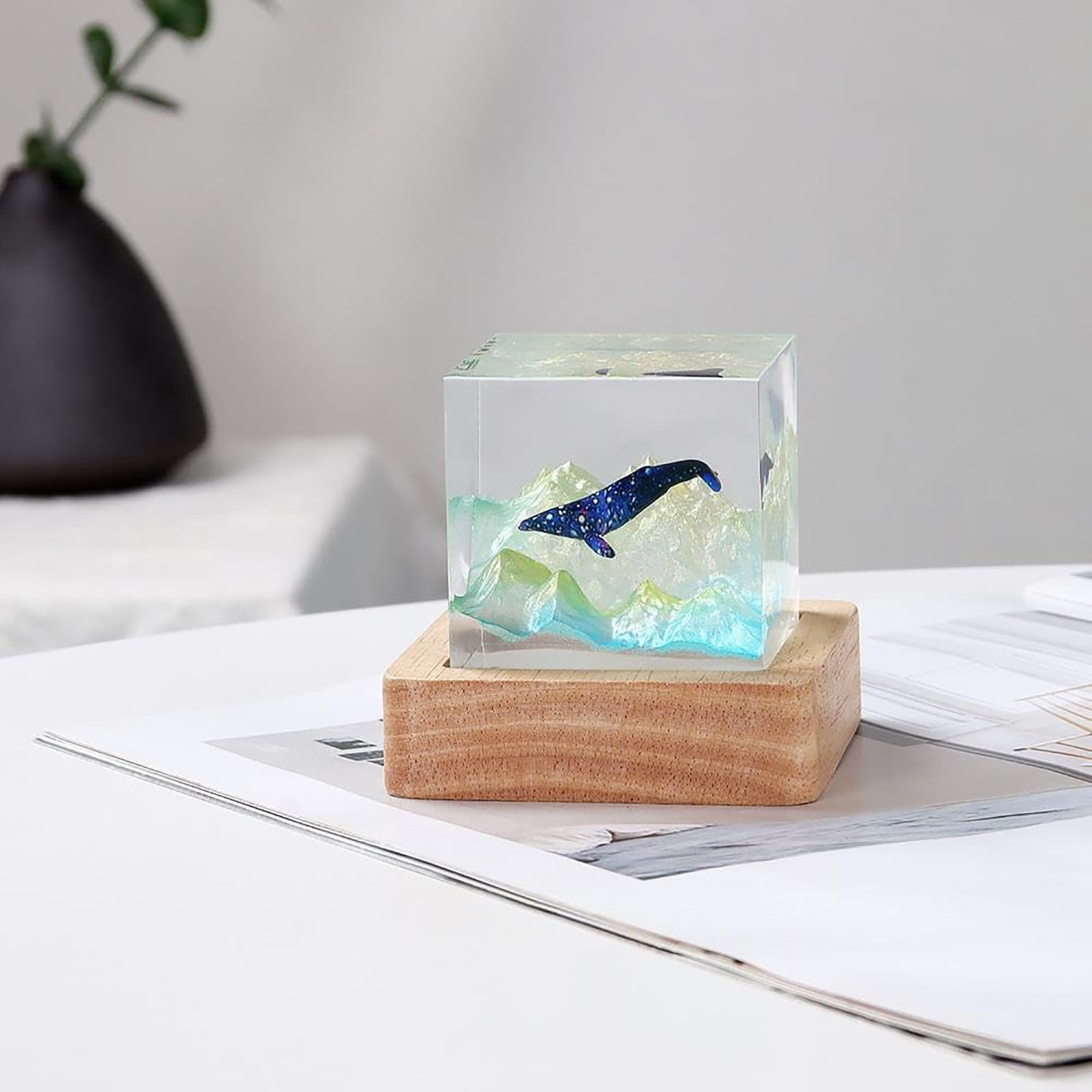 Clearance Desktop Ornament under $15,Resin Lamp，Deep Sea Diving Night ...