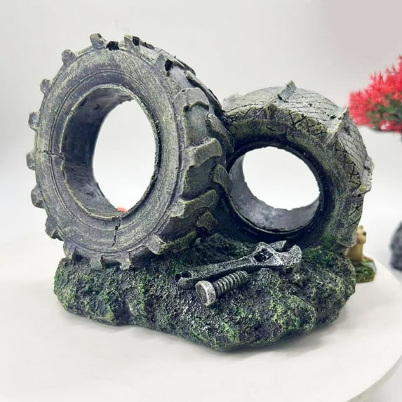 Clearance Desktop Ornament under $5,Fish Tank Decoration Tire Resin ...