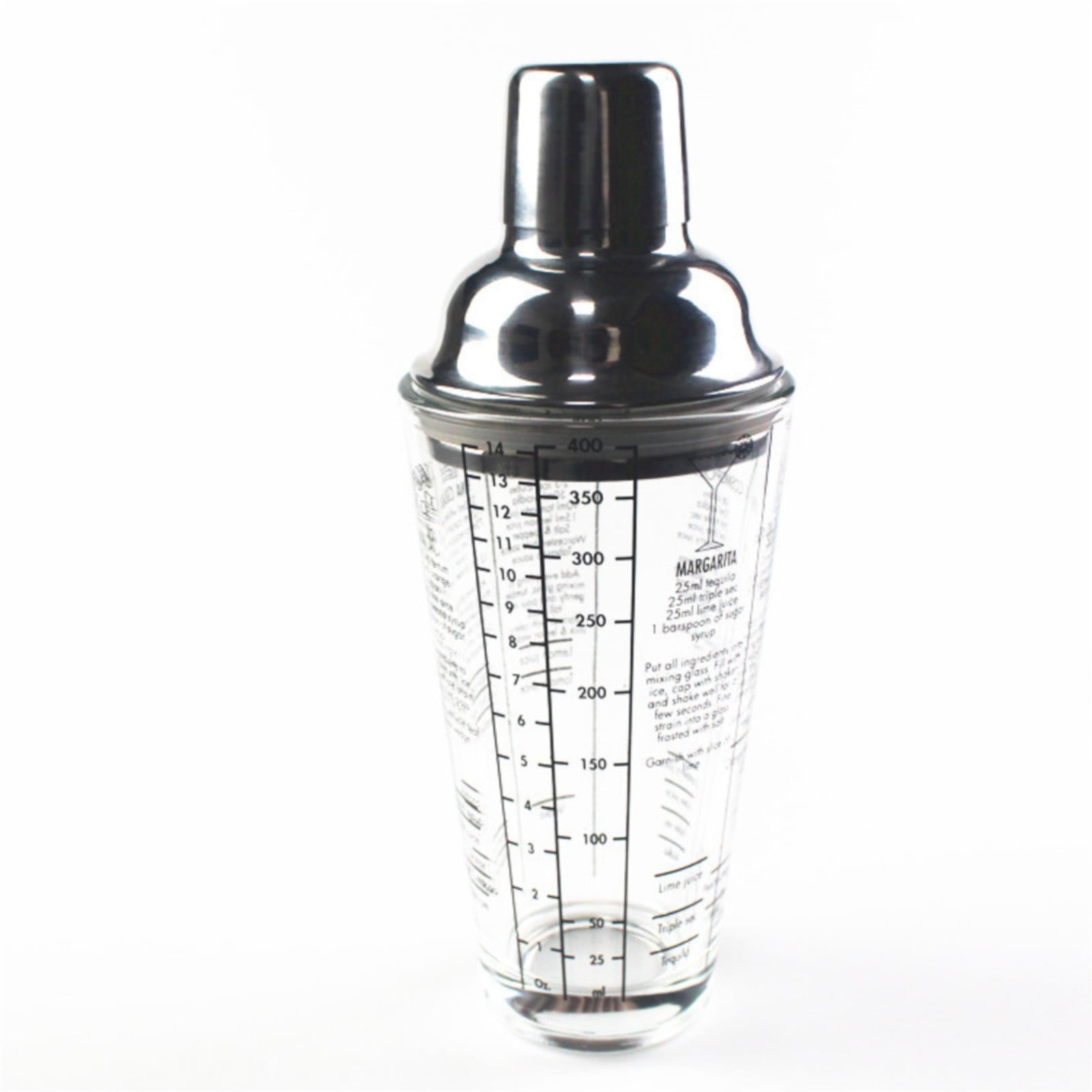 Clearance! Dienrx Glass Cocktail Shaker, Graduated Container, Stainless ...